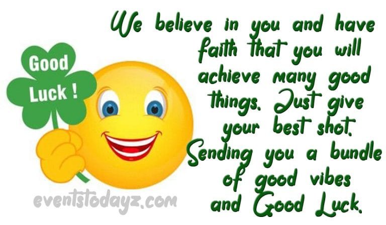 Beautiful Good Luck Quotes, Messages & Wishes With Images