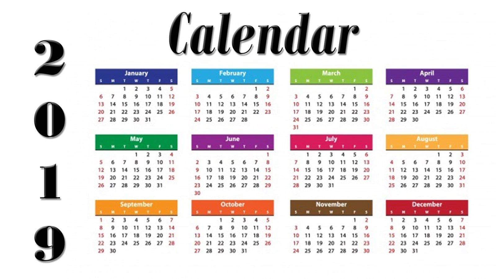Year 2019 Calendar Images & HD Pictures | Calendar 2019