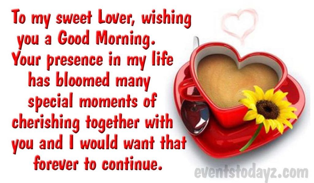 Romantic Good Morning Wishes Lover