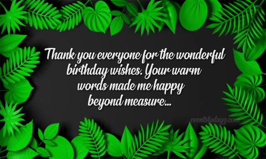 Birthday Wishes Reply | Thank You For Birthday Wishes