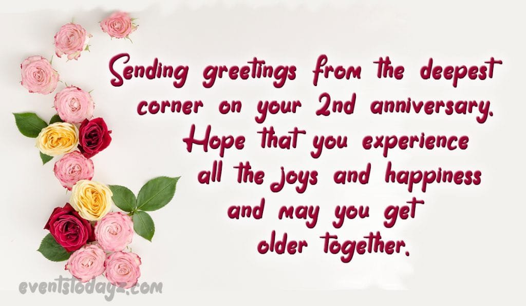 Happy 2nd Anniversary Wishes, Quotes & Messages
