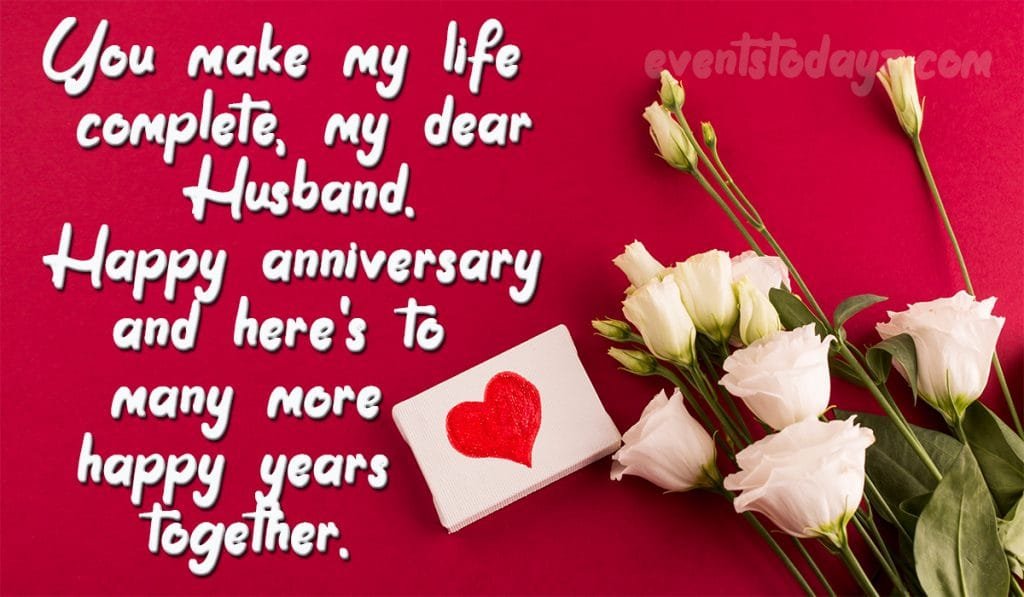 Happy Anniversary My Husband Wishes & Messages With Images