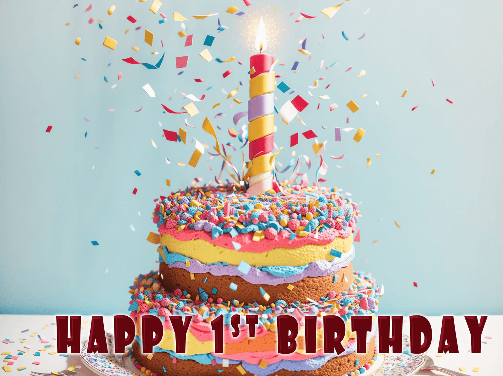 1st Happy Birthday Wishes with Images & GIF