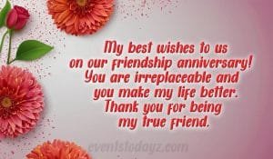 Friendship Anniversary Wishes & Messages With Images